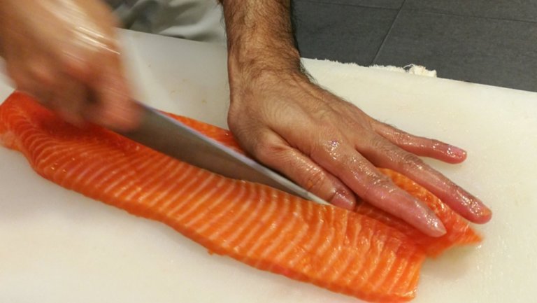 How To Cut Salmon Sashimi and Nigiri | Knife Skills with BladeAdvisor